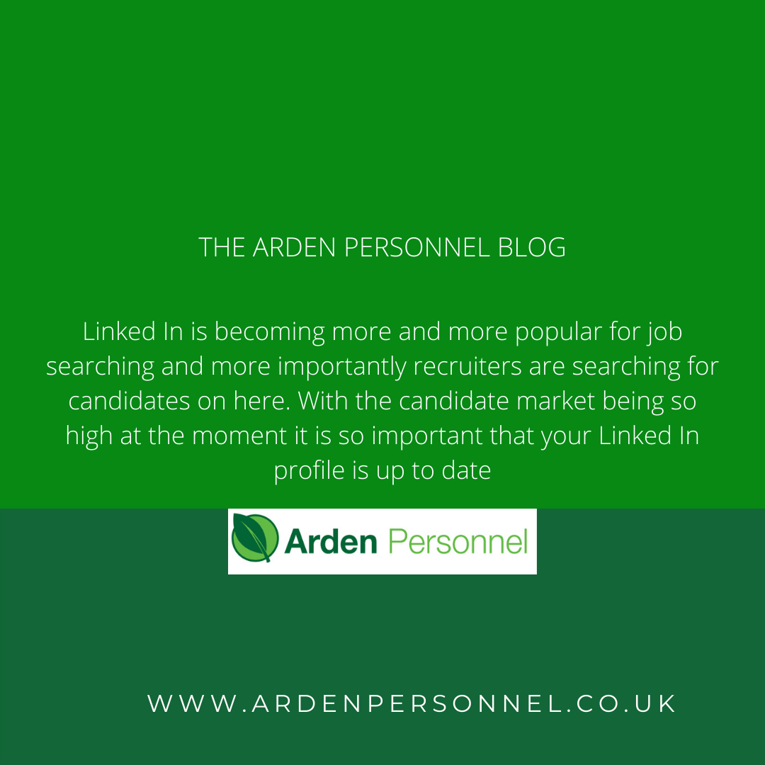 How to use Linked In | Arden Personnel Recruitment in Warwickshire and ...