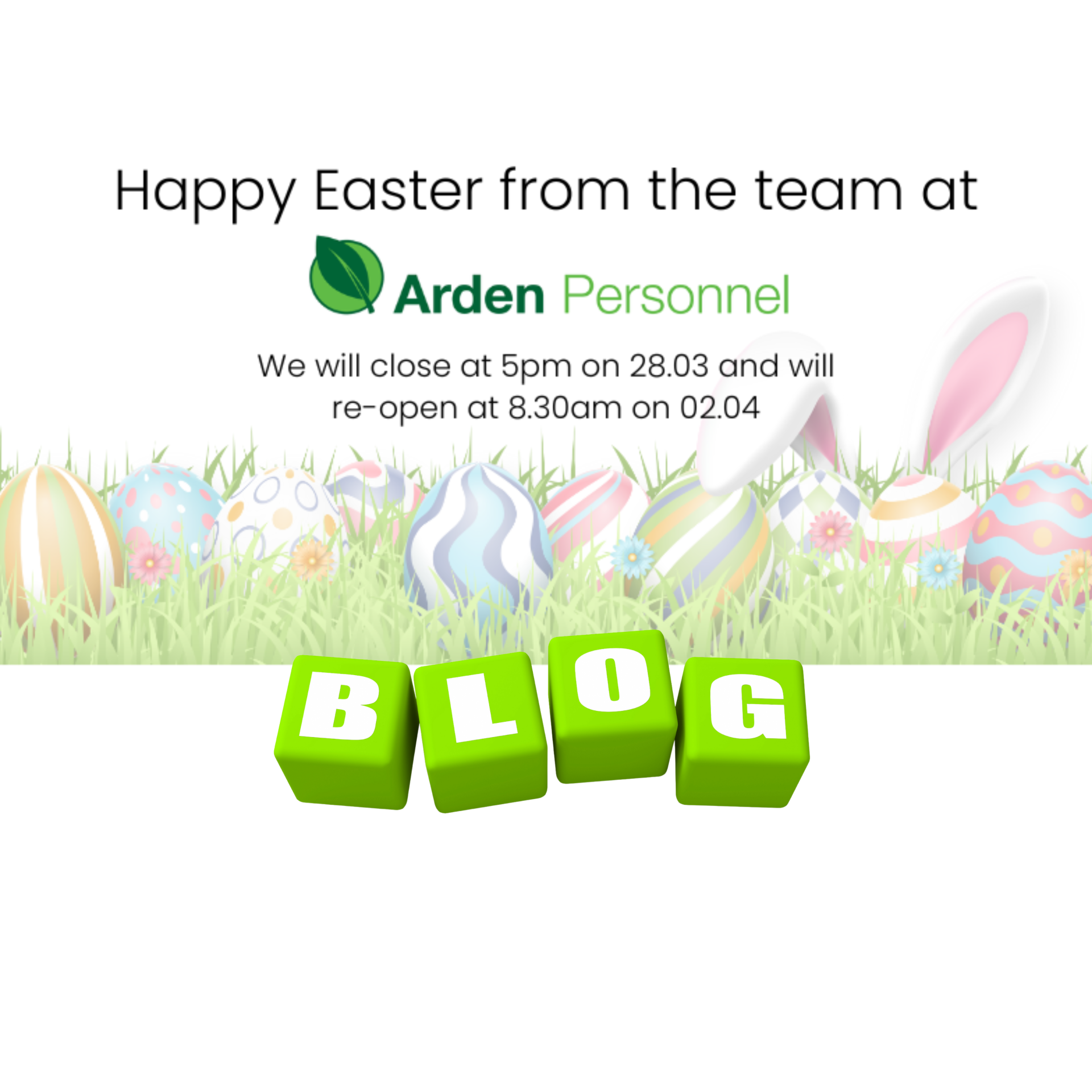 Easter greetings from the team at Arden Personnel